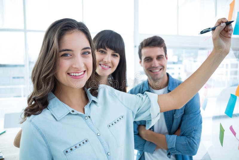 Young Creative Business People Writing Photo Editor Stock Photo - Image ...