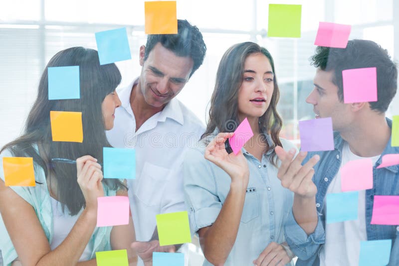 Young Creative Business People Writing Photo Editor Stock Image - Image ...