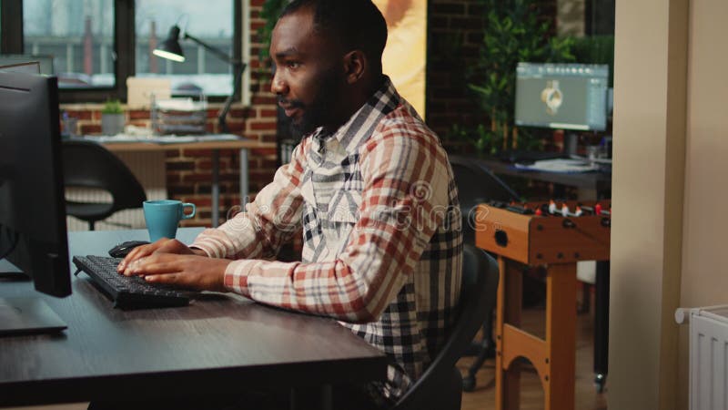 Young Creative Developer Working on 3d Engineering or Cgi Stock Video ...