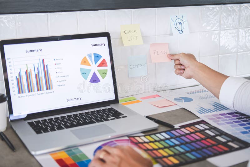 Young Creative Graphic Designer Working on Project Architectural ...