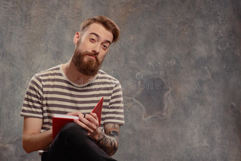Young Creative Man Posing with Notes Stock Image - Image of handsome ...