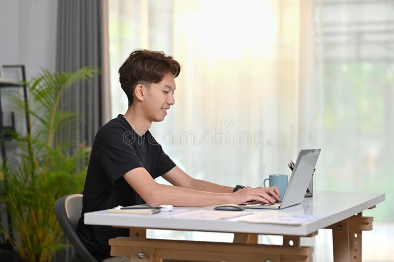 Young Creative Man, UX Designer Working on App Design and User ...