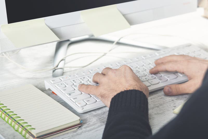 Young Creative Man Writing Ideas on Paper Stock Image - Image of motion ...