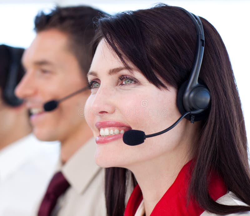 Young Customer Service Agents a Call Center Stock Photo - Image of ...