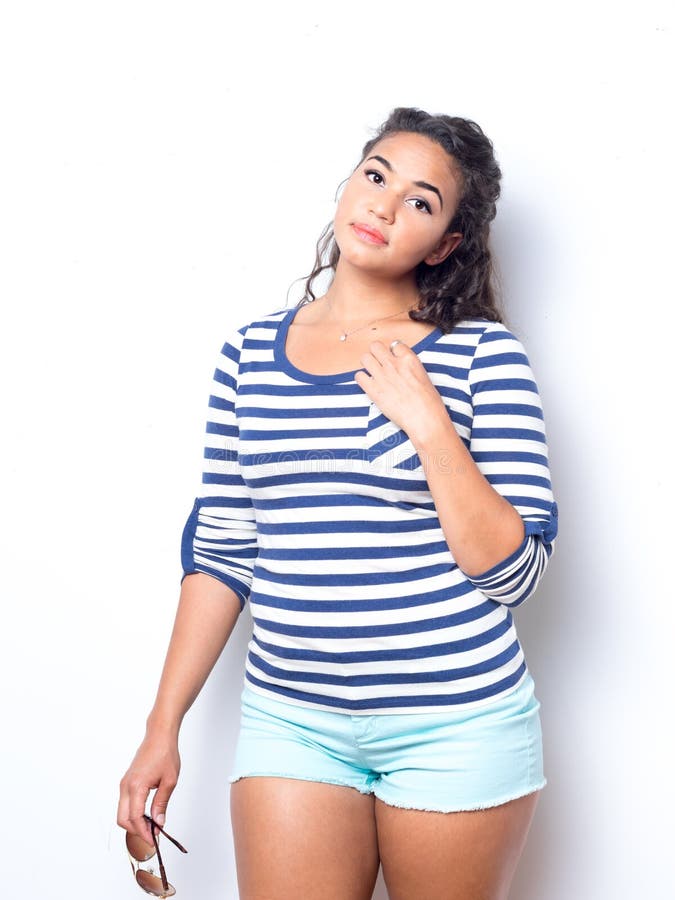 Young Cute Female with Fun Summer Look Stock Image - Image of gorgeous ...