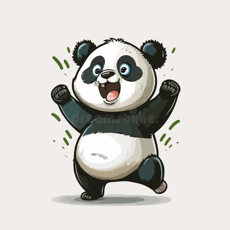Young Cute Panda. Baby Panda. Vector Graphics. Illustration for a Child ... Young Cute Panda. Baby Panda. Vector Graphics. Illustration for a Child ...