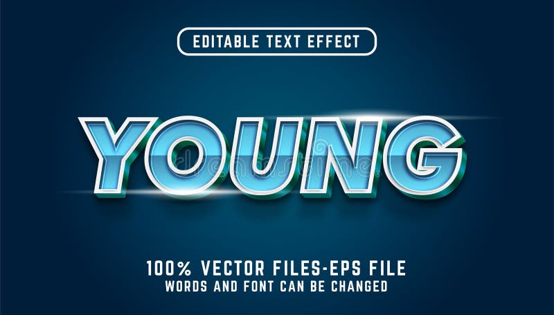 Young 3d Text Effect. Editable Text Effect Premium Vectors Stock Vector ...