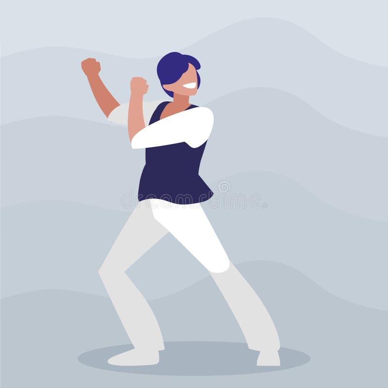 Young Dancer Disco Style Character Stock Illustration - Illustration of ...