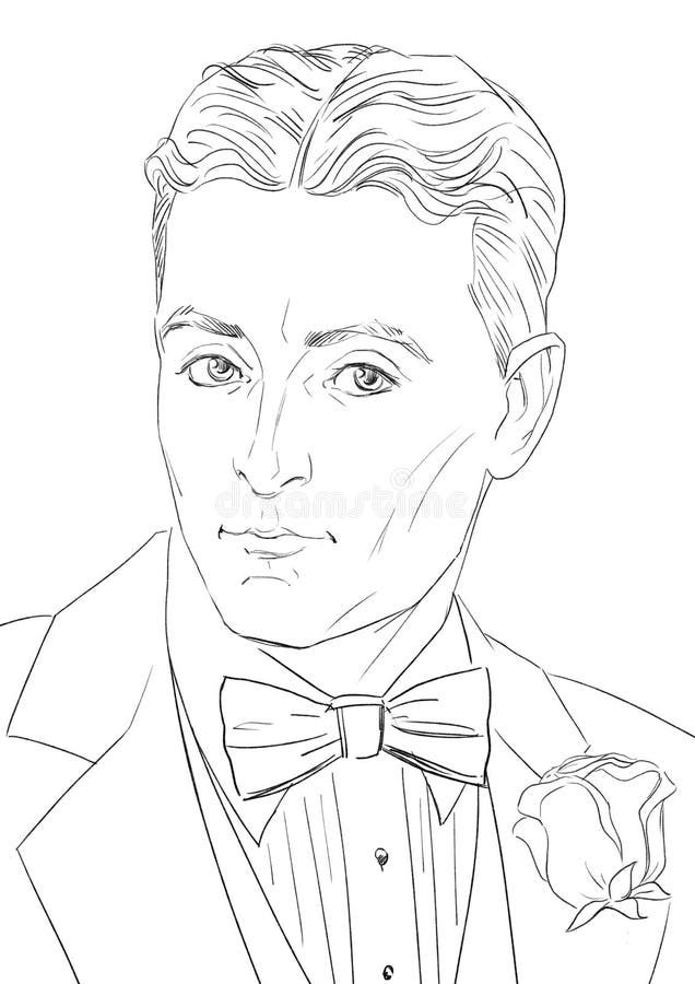 Set of Young Dandy in Standing Poses, Rear, Front View Stock Vector ...