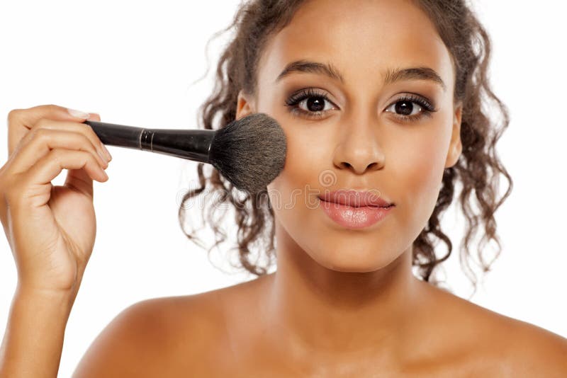 Highlighter apply stock image. Image of applying, face - 101220825