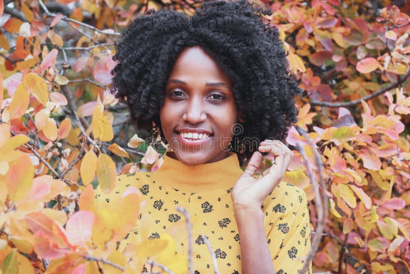Young Dark Skinned Woman Dressed In Casual Clothes Stock Image Image