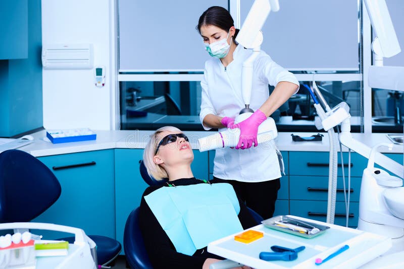 Young Dentist at Work in the Office. Stock Photo - Image of doctor ...