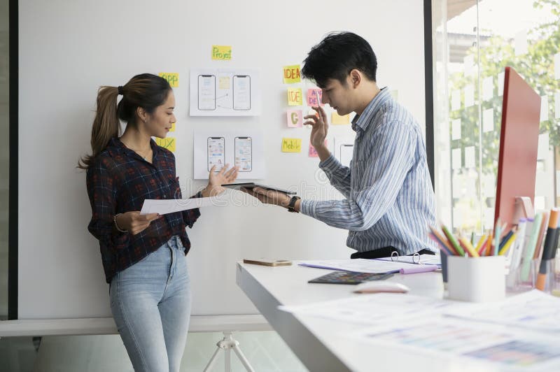 Young Designers Working and Designing for Website and Application ...