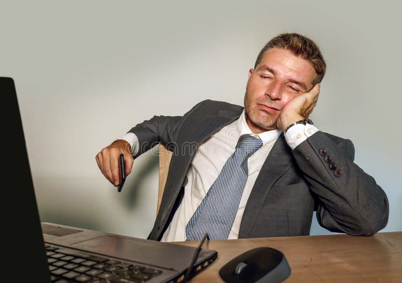 Young Desperate and Depressed Business Man Suffering Problem and ...