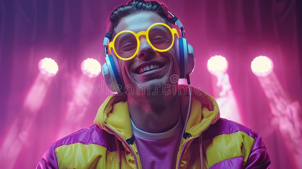 Young Developer Programming on Laptop Surrounded by Anime Character ...