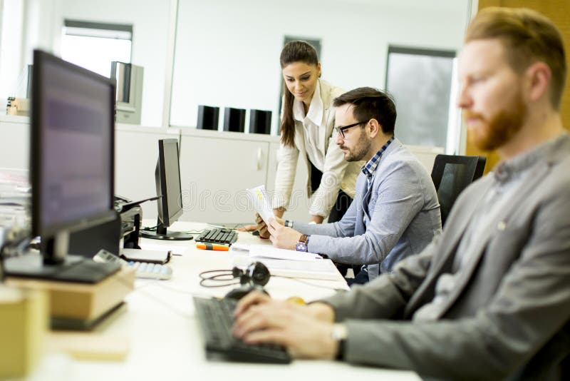 Young Developers Working in a Modern Office Stock Photo - Image of ...
