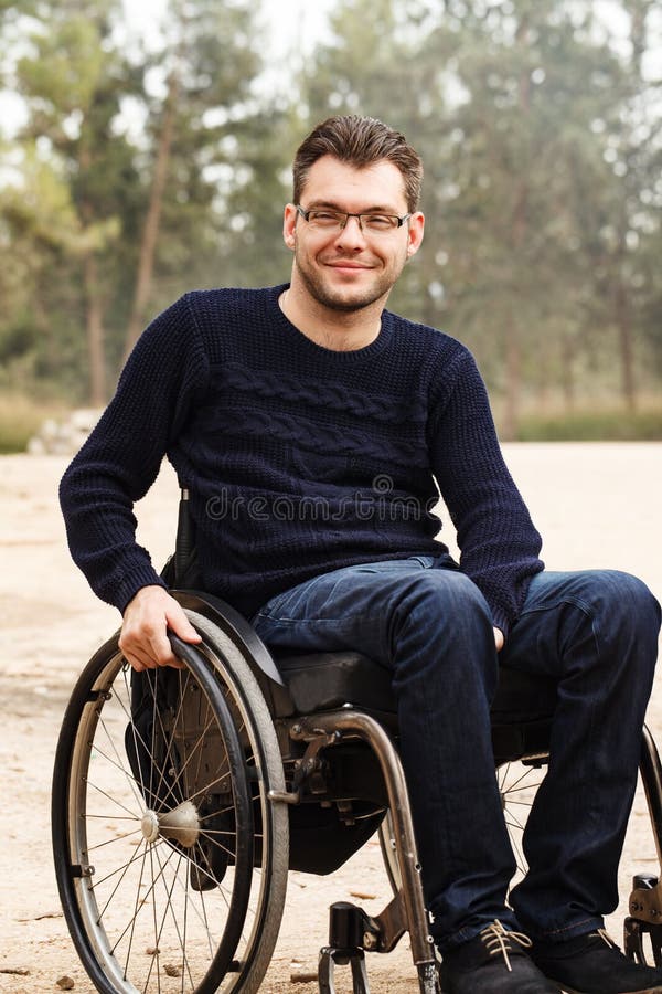 Young disabled man. stock image. Image of mobility, ideas - 94302429