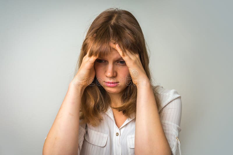 Young Disappointed Woman in Depression Stock Photo - Image of pain ...