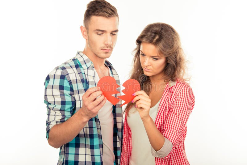 Young Disconnected Couple Lying on the Bed Stock Image - Image of ...