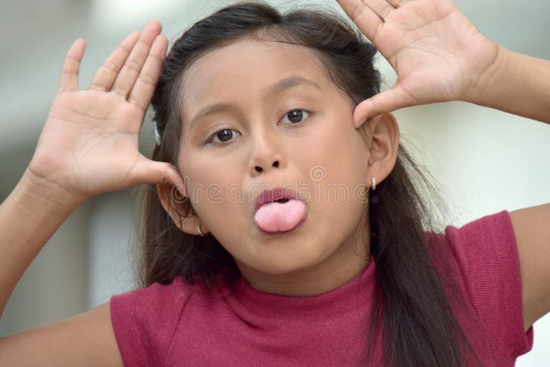 Young Diverse Female Making Funny Faces Stock Image - Image of joyful ...
