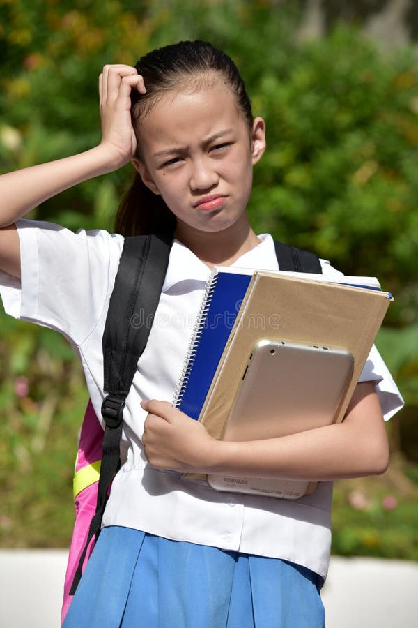 Young Diverse Female Student and Confusion Stock Image - Image of ...