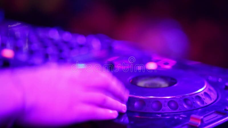 Young DJ is Mixing Music with Professional Stock Footage - Video of ...