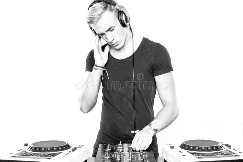 Portrait of a young dj stock photo. Image of music, nightclub - 29189554