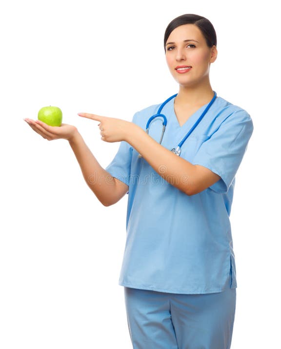 Young doctor with apple stock photo. Image of adult, doctor - 28974650