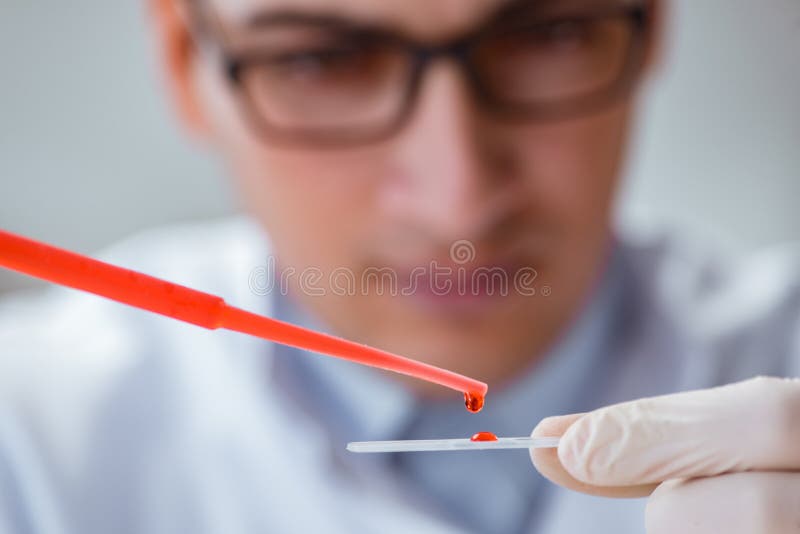 The Young Doctor Doing the Blood Test Stock Photo - Image of cancer ...