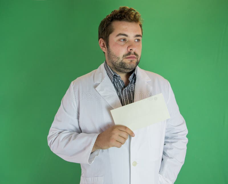 Young doctor with envelope stock image. Image of disease - 45842391