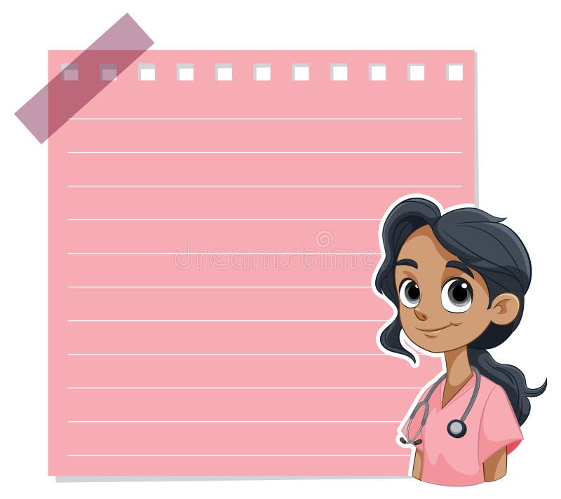 A Young Doctor with a Large Notepad Stock Vector - Illustration of ...