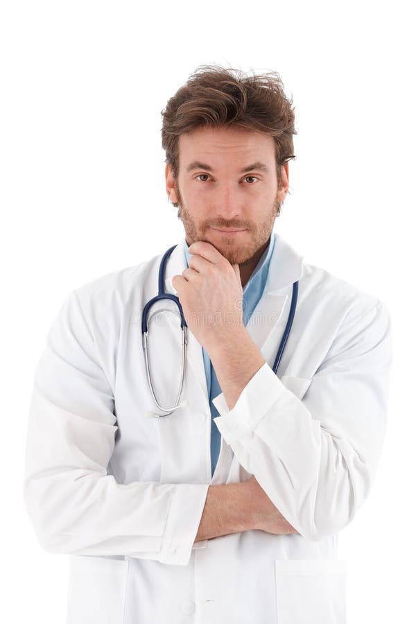 Goodlooking Doctor Smiling at Camera Stock Image - Image of confidence ...