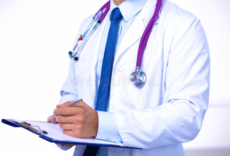 Young Doctor in the Office Makes an Entry Stock Photo - Image of ...