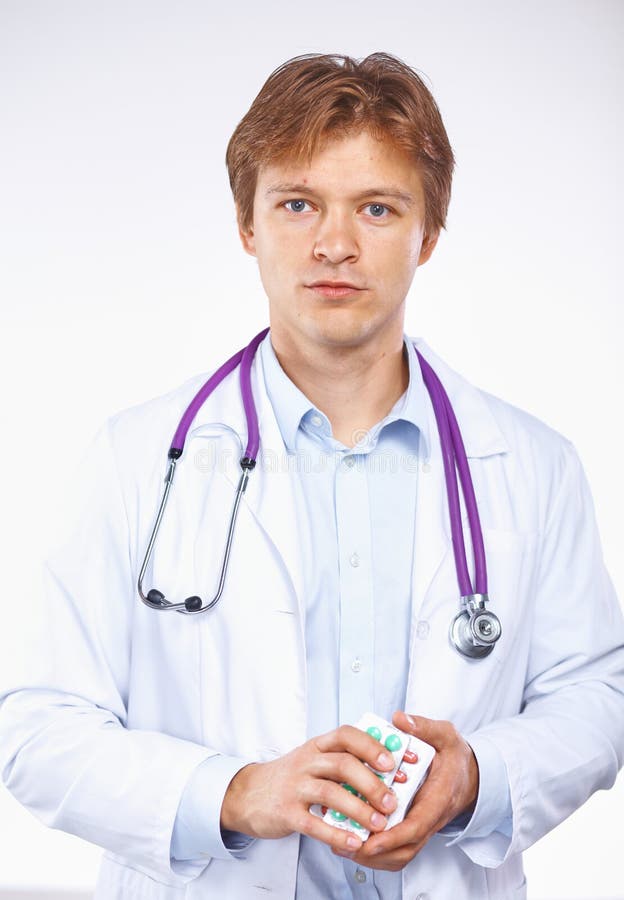 Young Doctor in the Office Makes an Entry Stock Photo - Image of ...