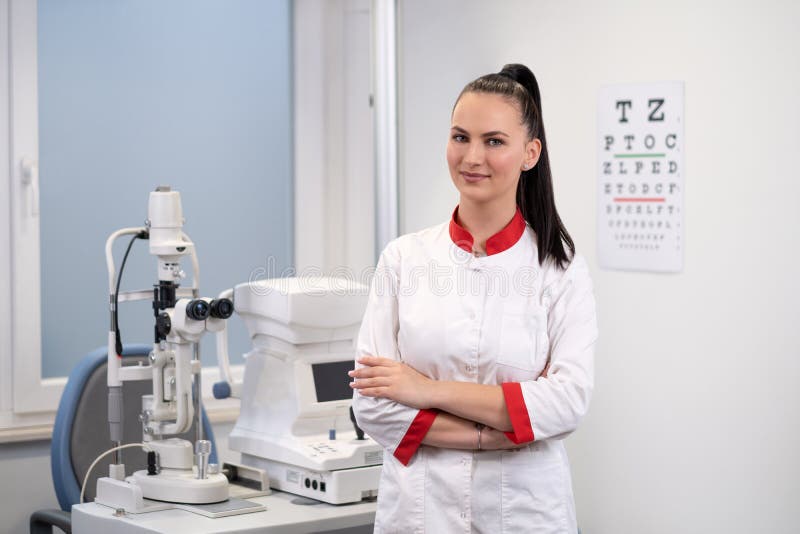 Young Doctor Ophthalmologist in Eye Lab Stock Photo - Image of ...