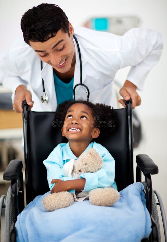 Young Doctor with a Sick Child Stock Photo - Image of care, adult: 12041432