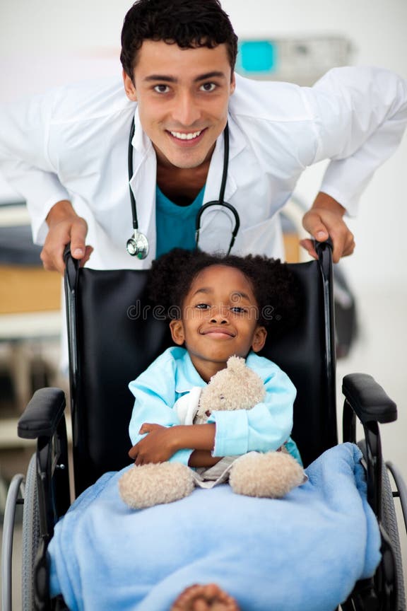 Young Doctor with a Sick Child Stock Photo - Image of illness, adult ...