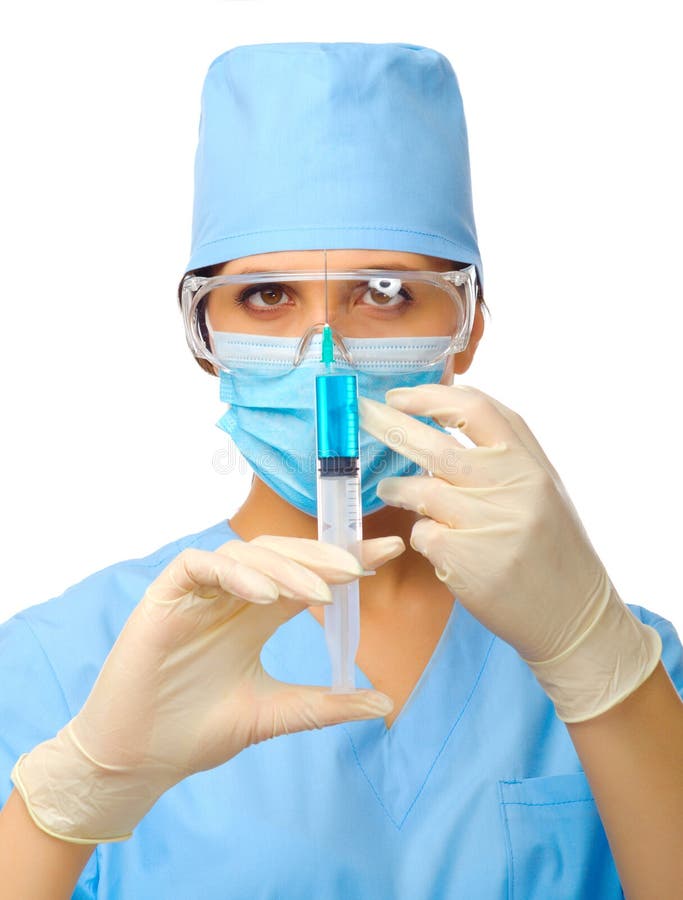 Young doctor with syringe stock photo. Image of professional - 28716842