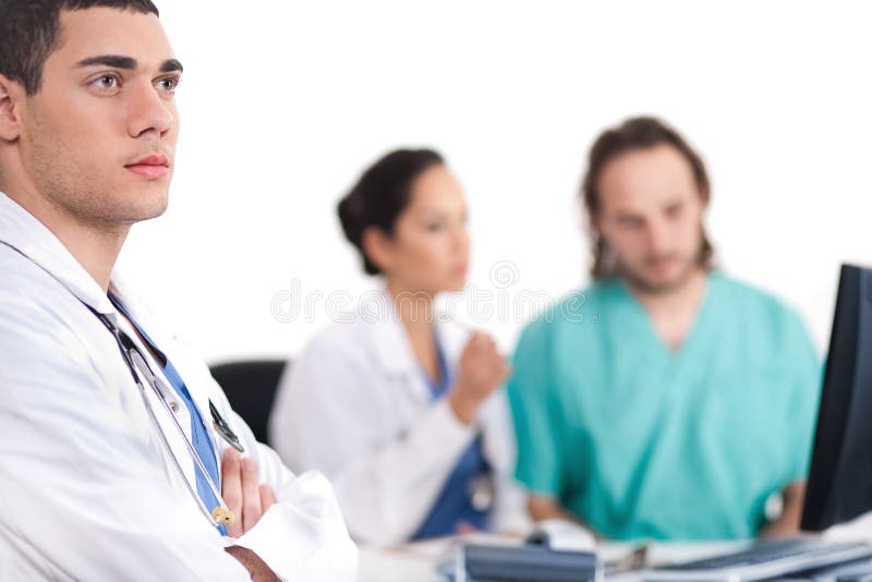 Young Doctor Thinking Deeply Picture. Image: 13714782