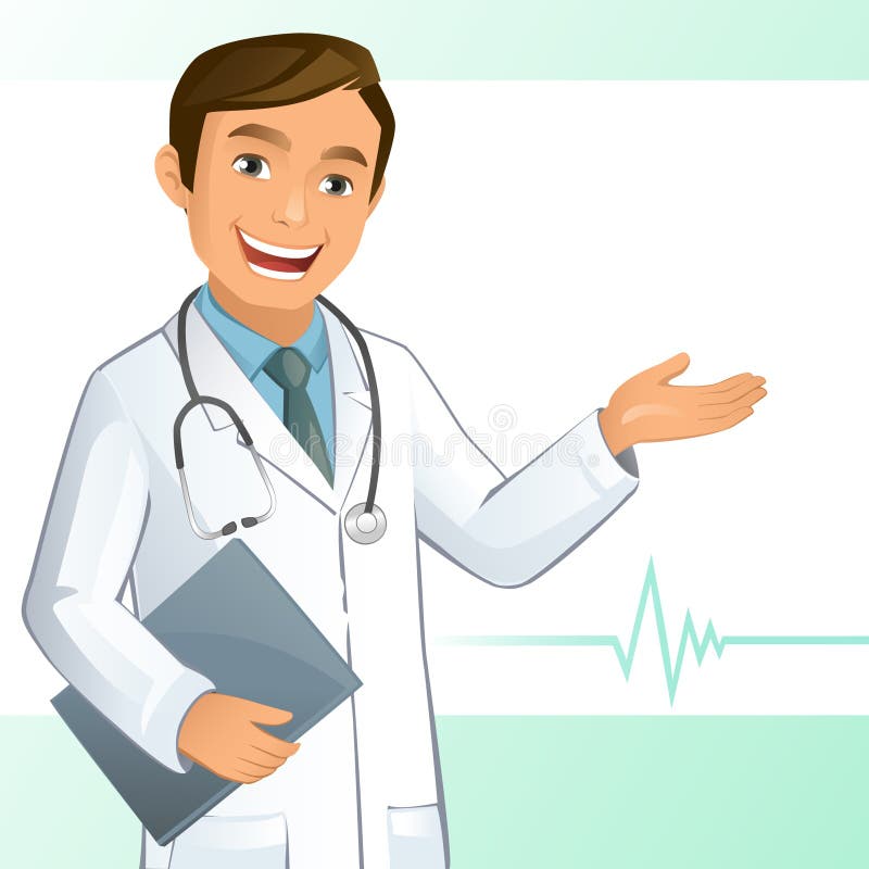 Young Doctor stock vector. Illustration of friendly, physician - 65642392