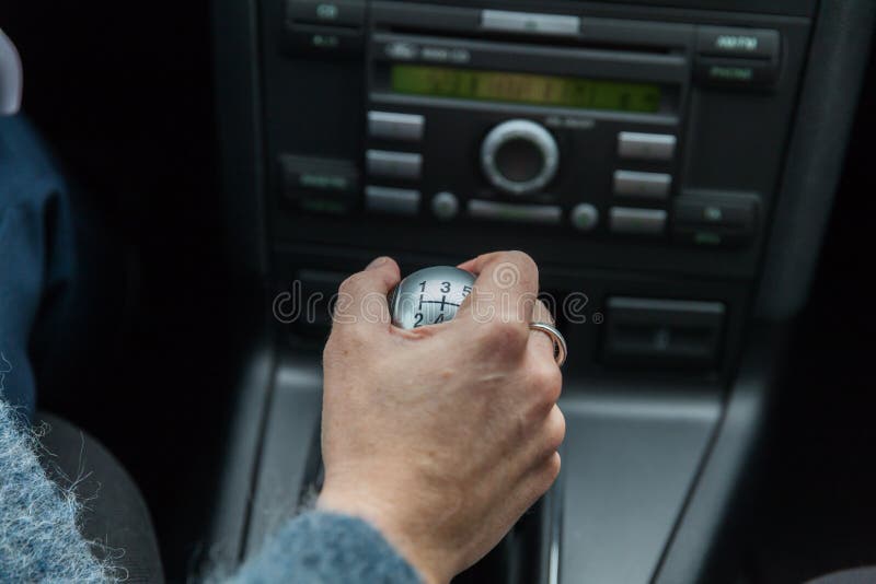 A Driver in a Car Performs Tasks Necessary To Steer the Vehicle Stock ...