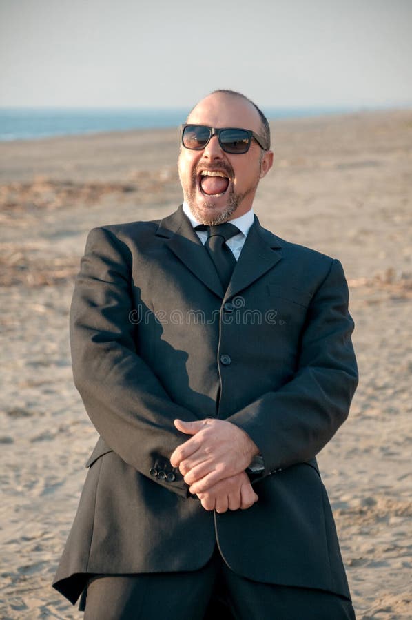 A Young Elegant Man is on the Beach. Ardea. Italy. Stock Photo - Image ...
