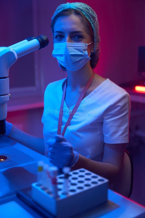 Young Embryologist at Workplace in Cryolaboratory Stock Photo - Image ...