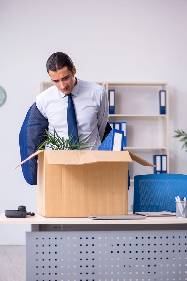 Young Employee Being Made Redundant Stock Photo - Image of redundant ...