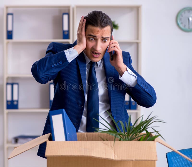 Young Employee Being Made Redundant Stock Image - Image of dismissed ...