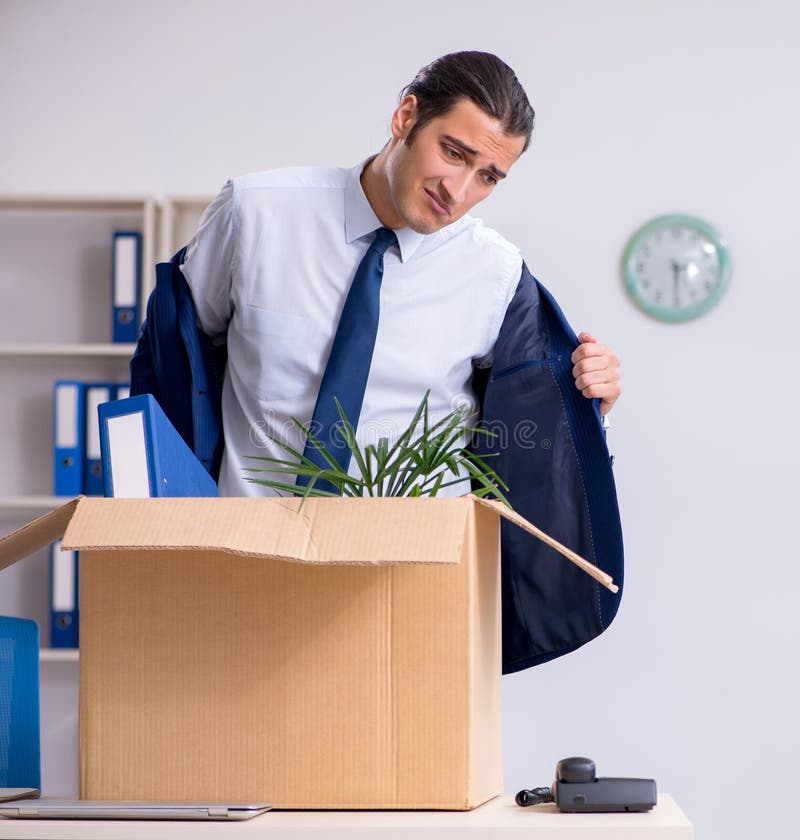 Young Employee Being Made Redundant Stock Image - Image of packing ...