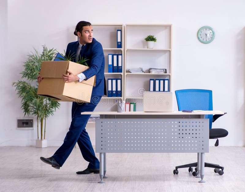 Young Employee Being Made Redundant Stock Photo - Image of loss ...