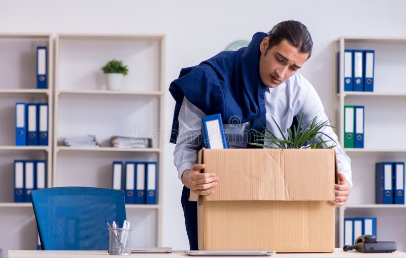 Young Employee Being Made Redundant Stock Image - Image of boss, office ...