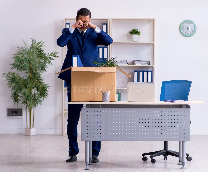 Young Employee Being Made Redundant Stock Photo - Image of bankrupt ...