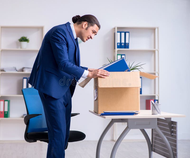 Young Employee Being Made Redundant Stock Image - Image of redundant ...